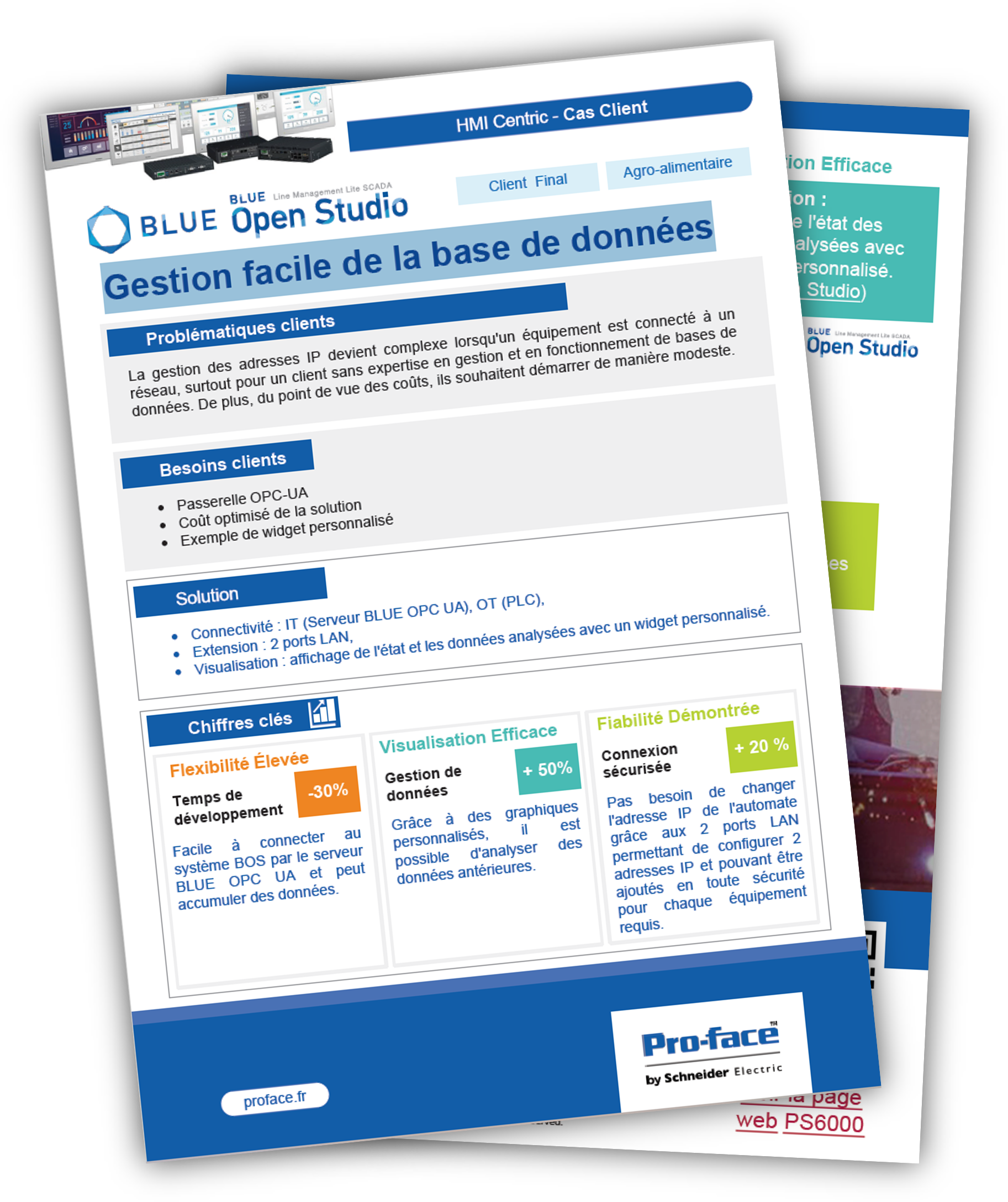 [Brochure] Cas client : PS6000 + BLUE + BLUE Open Studio (Gestion de base de données facile à ...